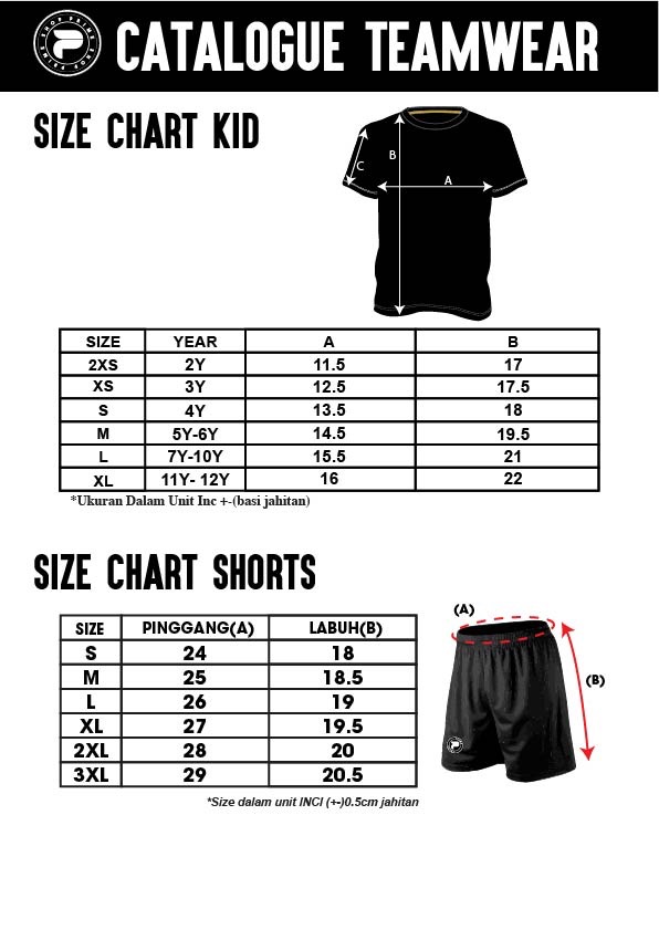 Size Chart – Prime Shop