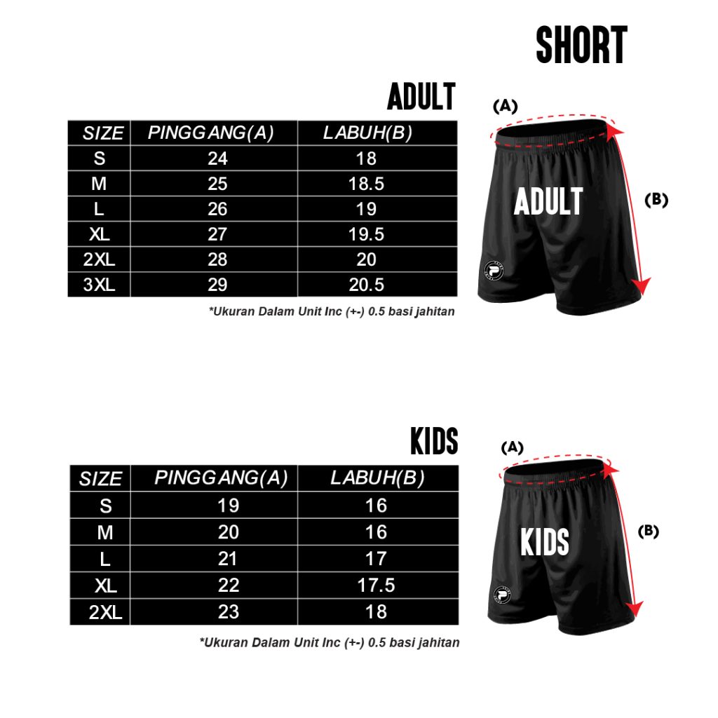 Size Chart – Prime Shop