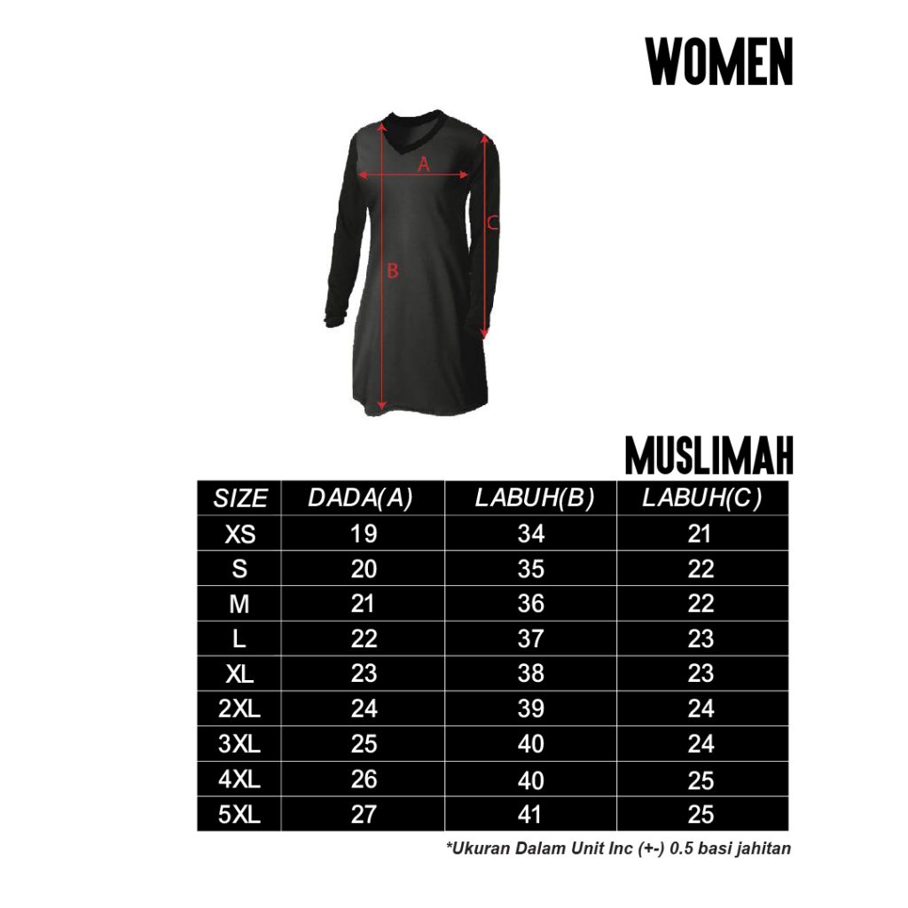 Size Chart – Prime Shop